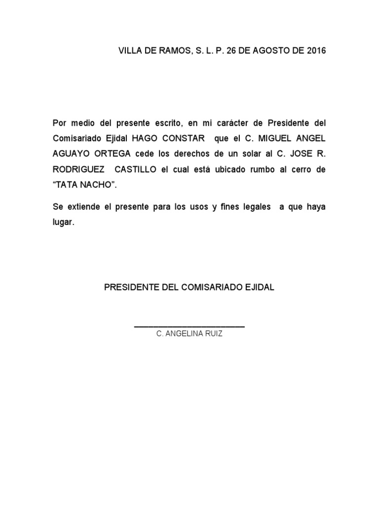 Comisariado Ejidal | PDF