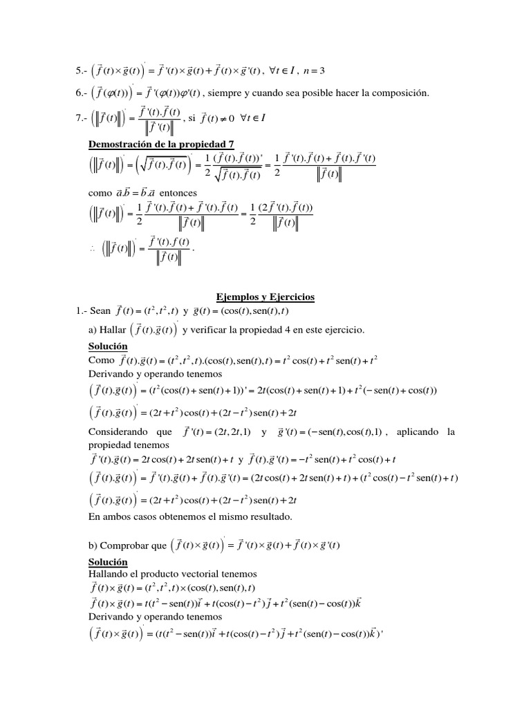 Integración de Funciones Vectoriales | PDF | Integral | Función (Matemáticas)