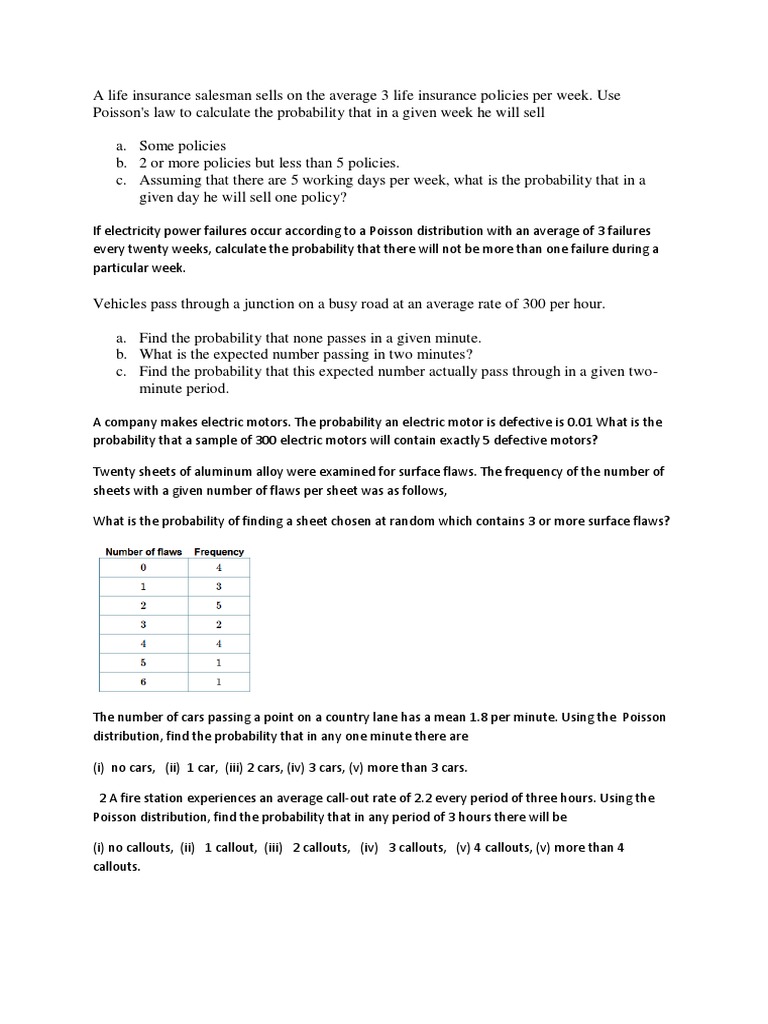 Poisson Practice | PDF | Poisson Distribution | Teaching Mathematics