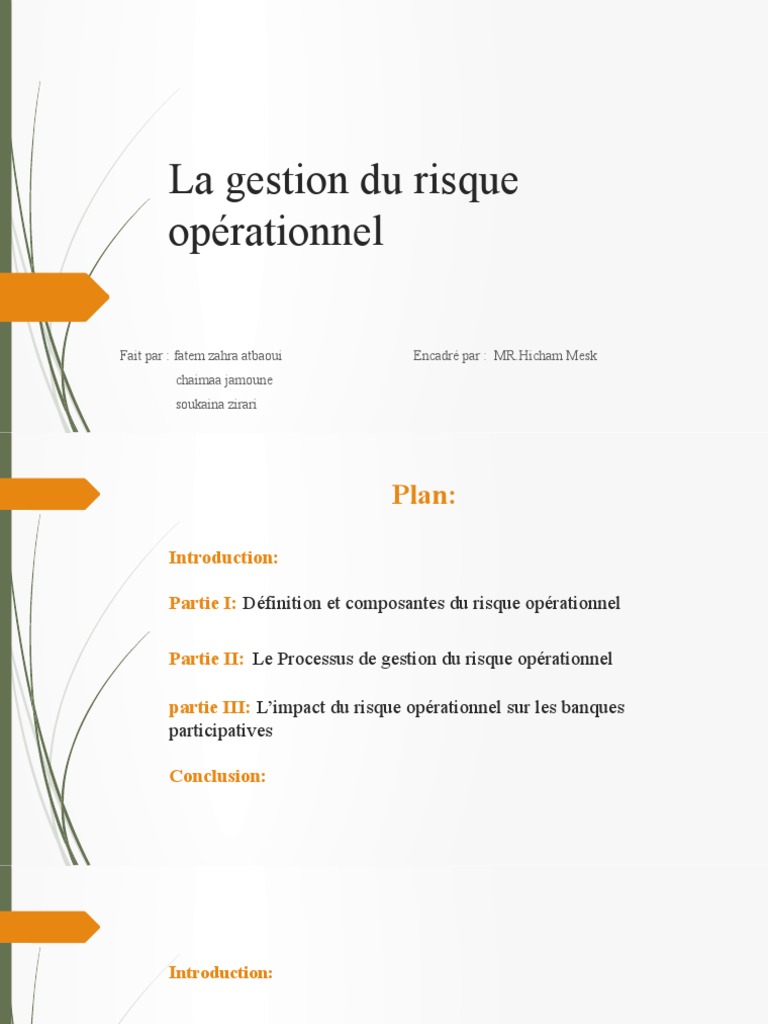La Gestion Du Risque Opérationnel | PDF | Risque opérationnel | Risque