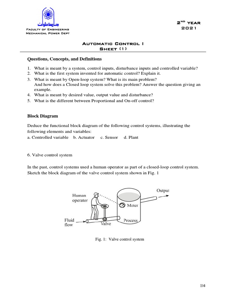 2 Year 2021: Questions, Concepts, and Definitions | PDF | Control ...