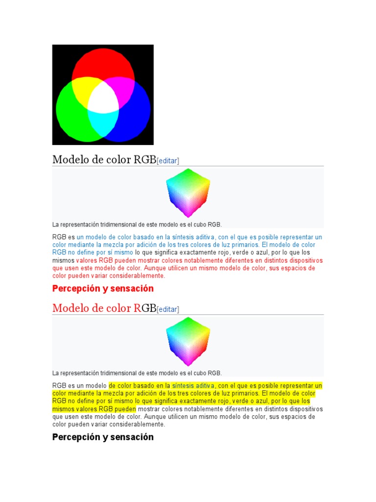 Modelo de Color RGB | PDF