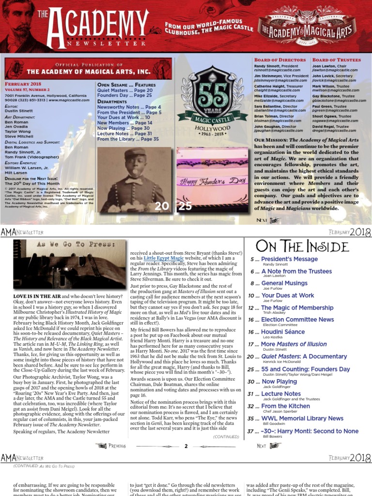 AMA Newsletter | PDF | Harassment | Magic (Illusion)