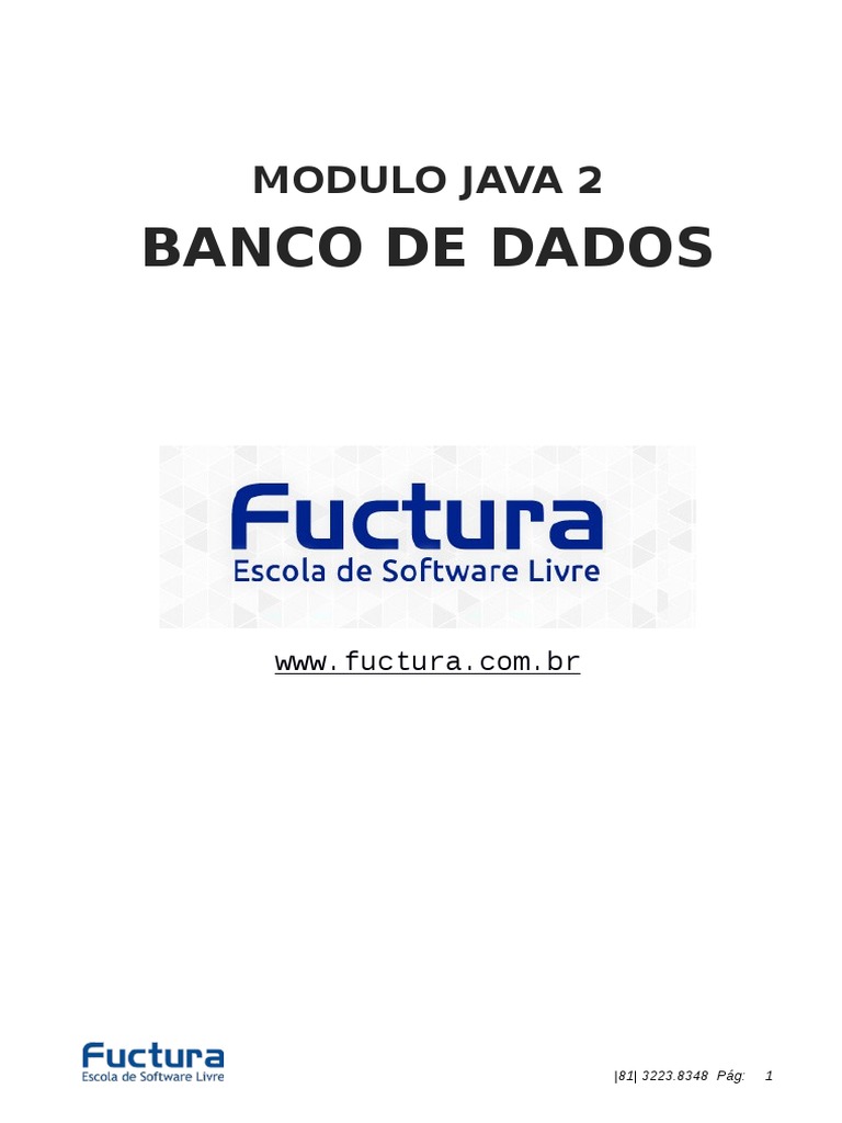 Apostila Modulo2 - Java Banco de Dados 2019 | PDF | Bancos de dados | SQL