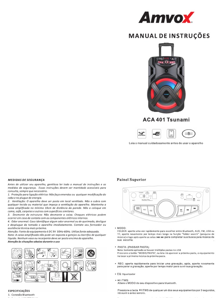 Manual Aca 401 Tsunami 159 | PDF