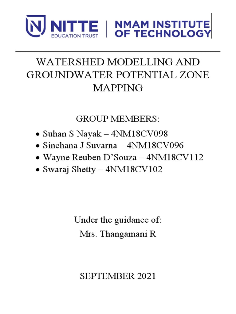 Watershed Modelling & Groundwater Mapping Using Qgis | PDF | Drainage ...