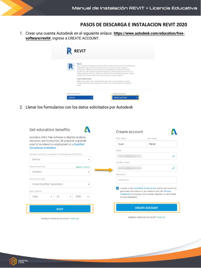Descarga e Instalación Revit 2020 Version Estudiantil | PDF