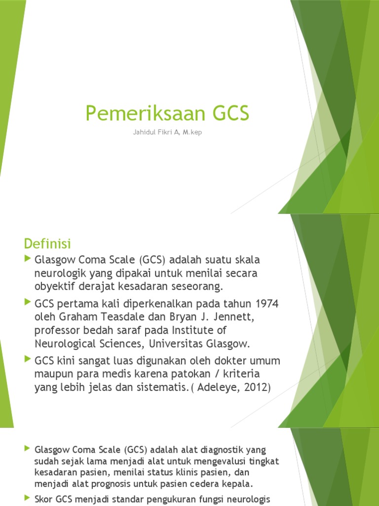 Penilaian Glasgow Coma Scale (GCS) | PDF | Sains & Matematika