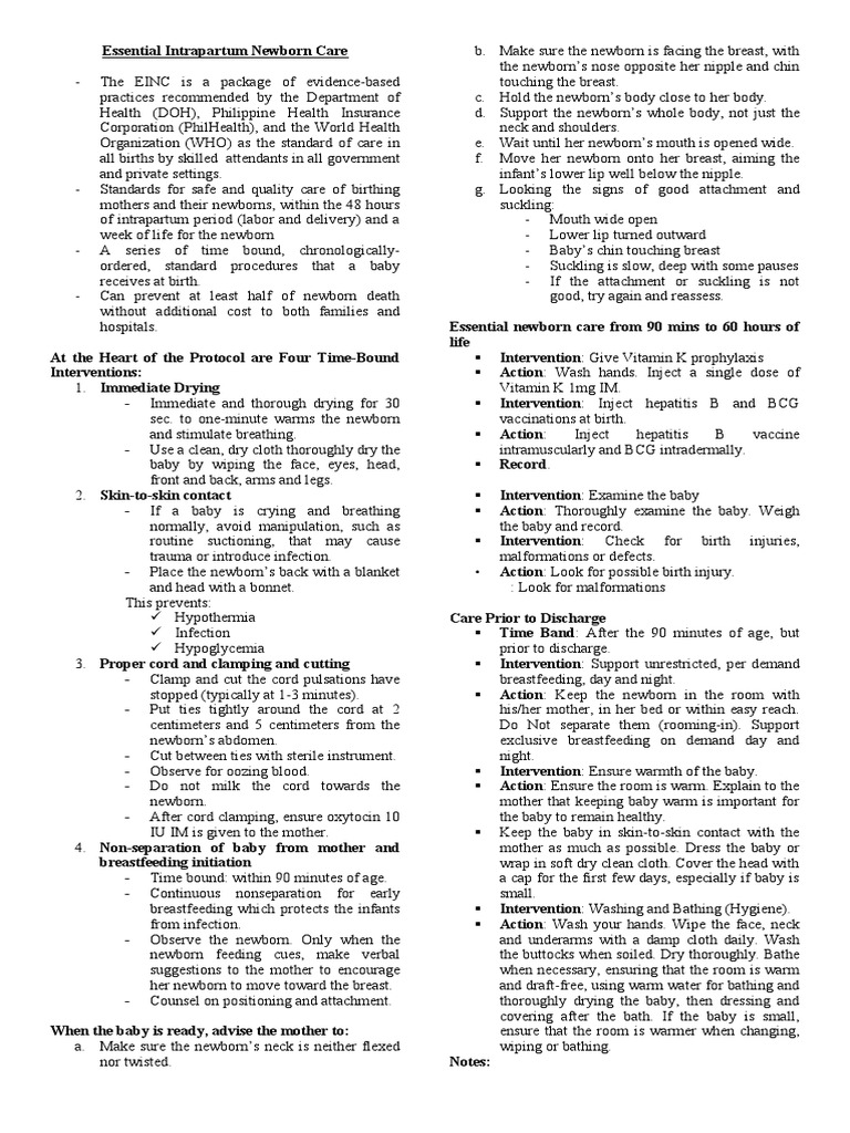 Essential Intrapartum Newborn Care | PDF | Breastfeeding | Infants