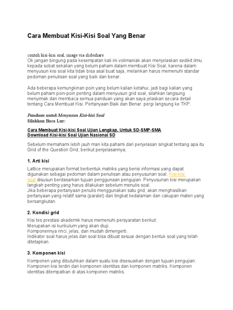 Cara Membuat Kisi | PDF