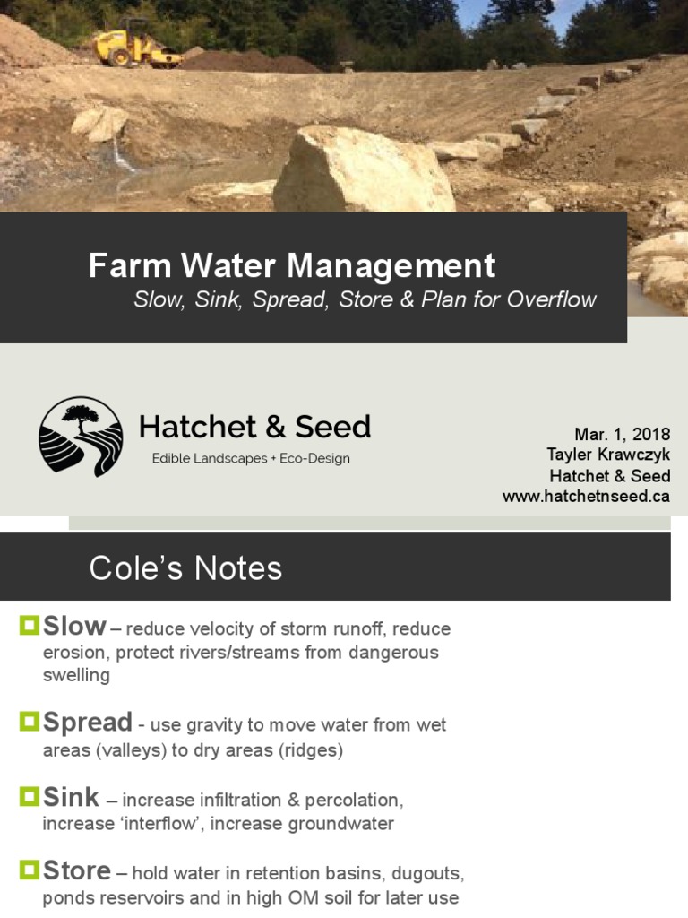 2019 Holistic Water Management | PDF | Drainage | Stormwater
