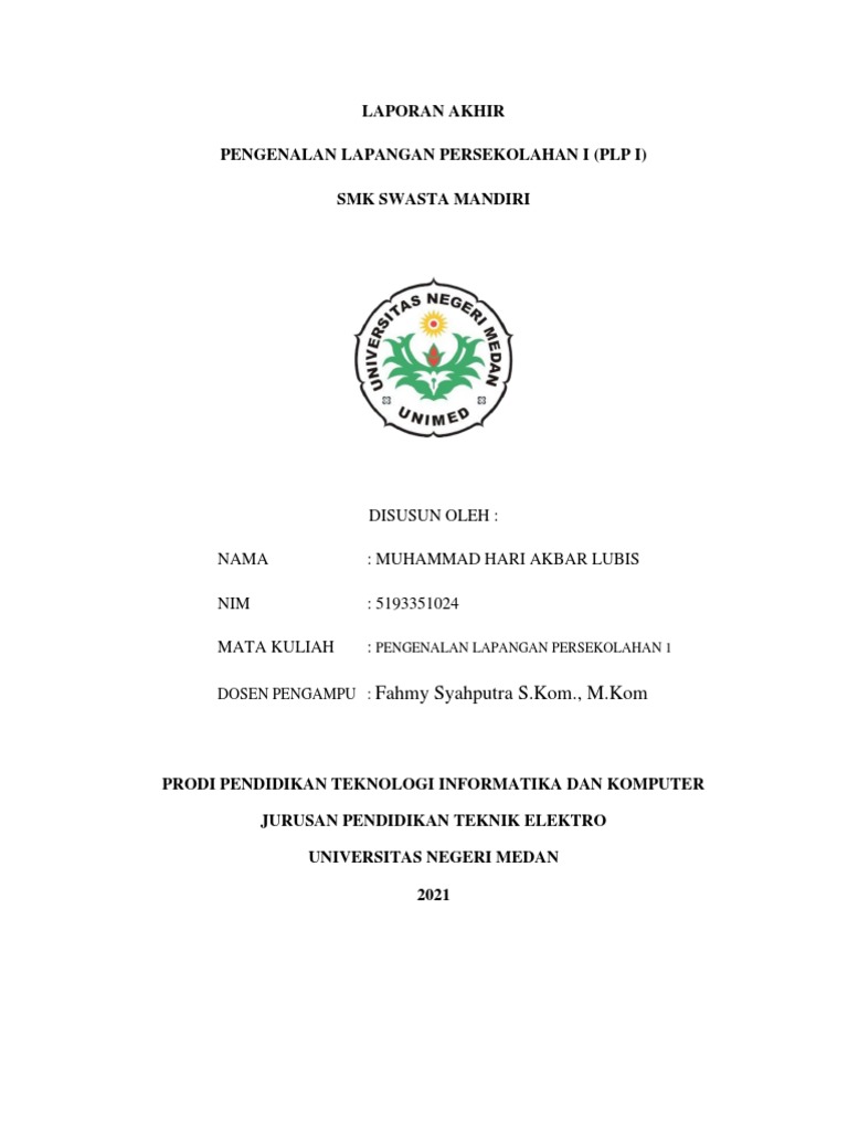 Laporan Akhir PLP 1 | PDF