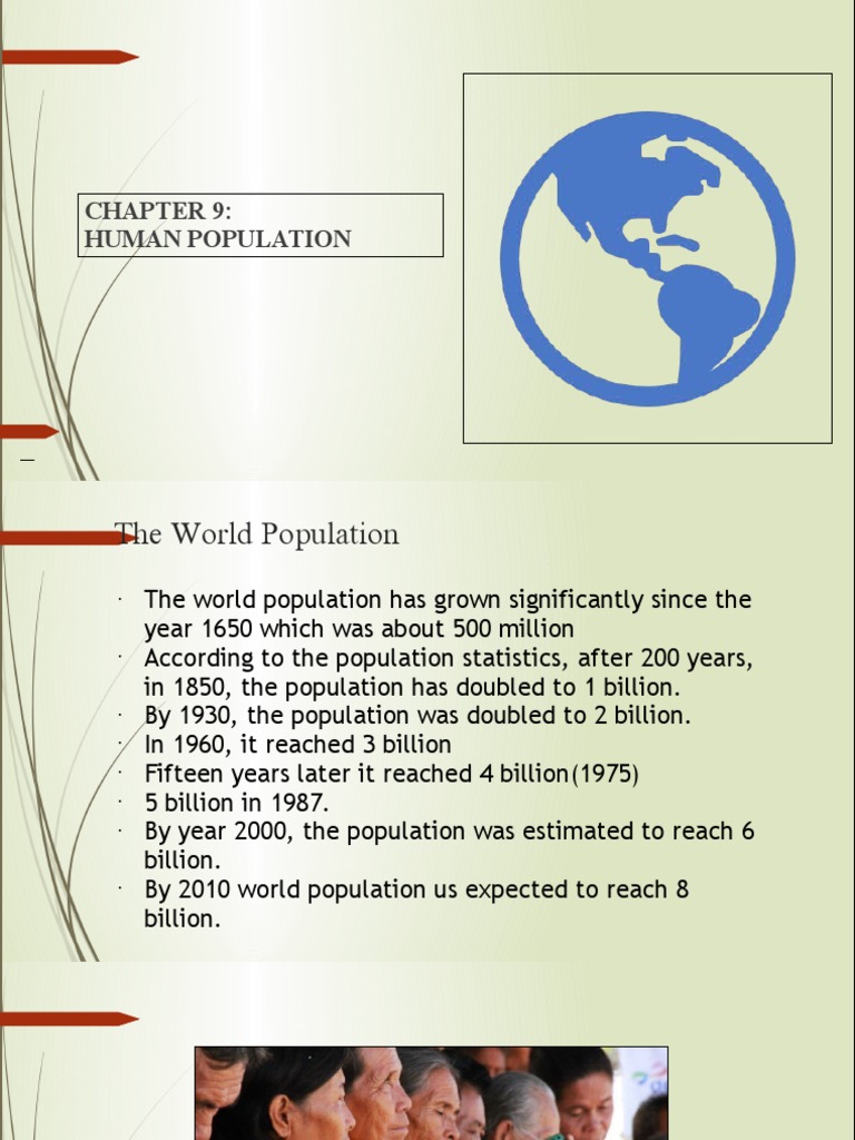 Chapter 9 Human Population | PDF | World Population | Population