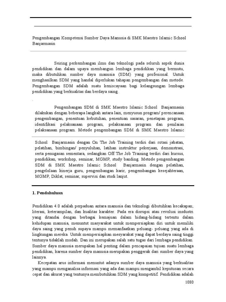 2.3 Program Pengembangan SDM - Maestro | PDF | Pengembangan Diri | Sains & Matematika