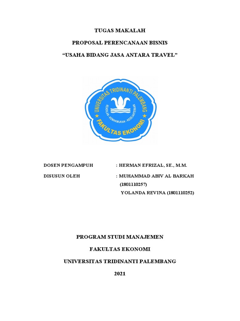 Tugas Makalah SPB Usaha Travel | PDF