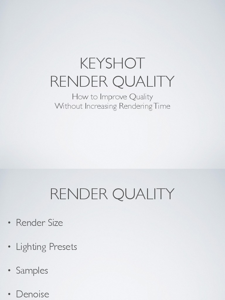 Keyshot Render Quality: How To Improve Quality Without Increasing ...