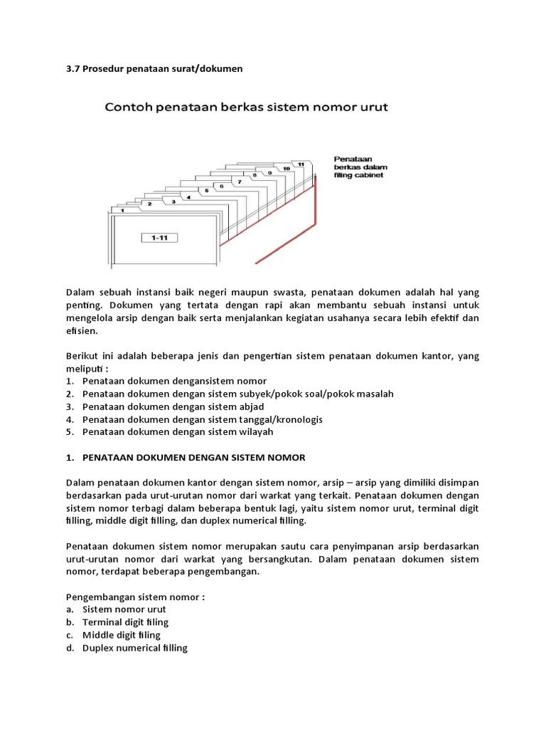 Prosedur Penataan Dokumen Kantor | PDF | Karier & Perkembangan