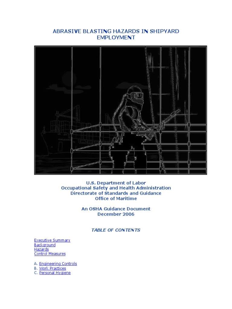 Abrasive Blasting Hazards in Shipyard Employment | PDF | Occupational ...
