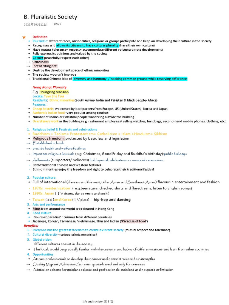 B. Pluralistic Society | PDF | Religious Pluralism