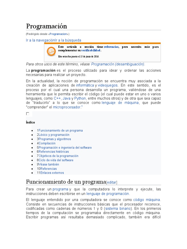 Programación | PDF | Programación de computadoras | Compilador