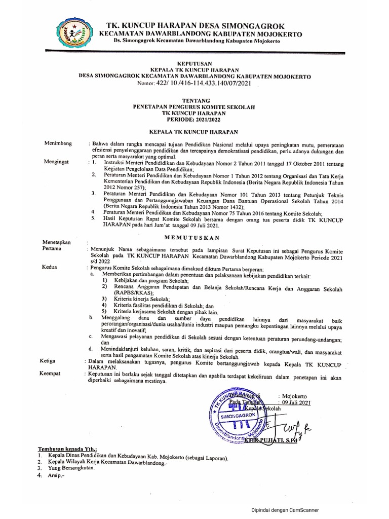 SK Komite TK Kuncup Harapan | PDF