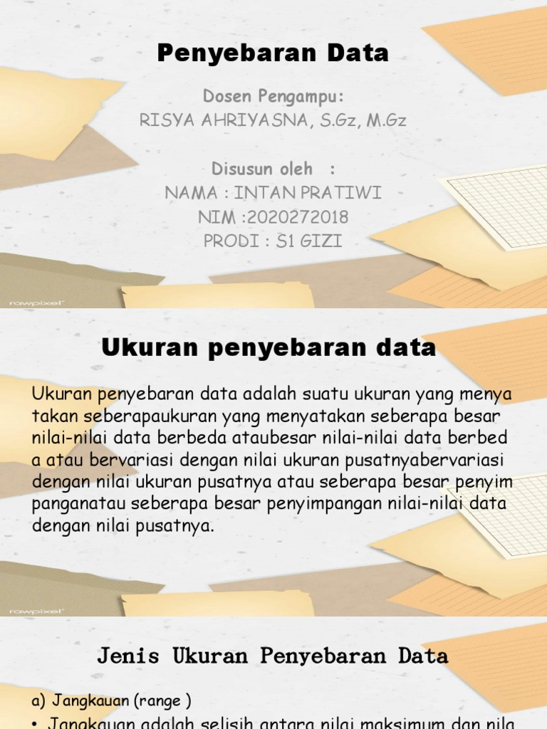 Statistik Penyebaran Data | PDF