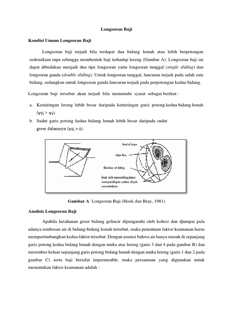 Analisis Longsoran Baji dan Faktor Keamanan | PDF | Metode & Bahan Ajar ...