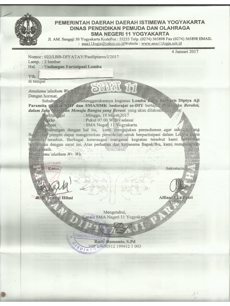 Lomba Baris Berbaris DIYATA V 2017 | PDF