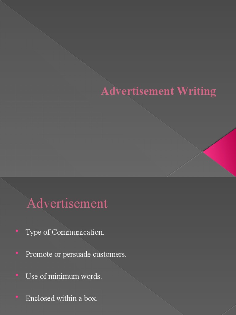 Advertisement Wríting | PDF