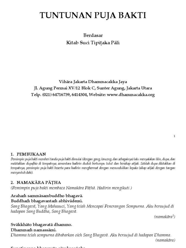 E Paritta Suci VJDJ Puja Bakti Minggu Pagi | PDF