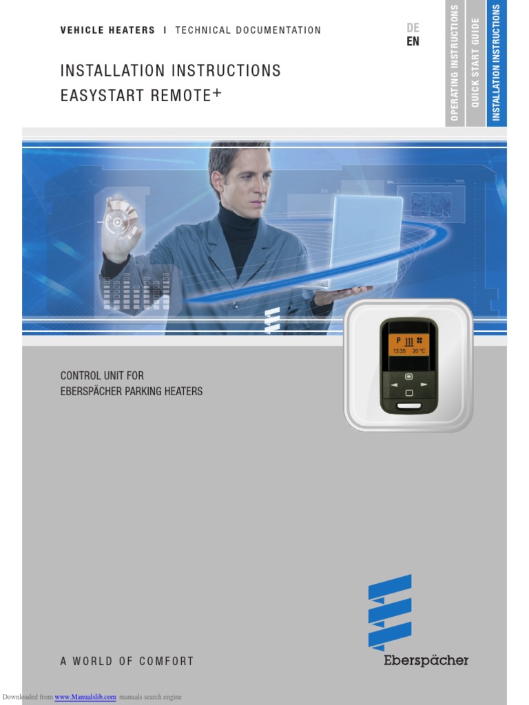 Installation Instr Uctions Easystart Remote+: Vehicle Heaters - Technical Documentation | PDF ...