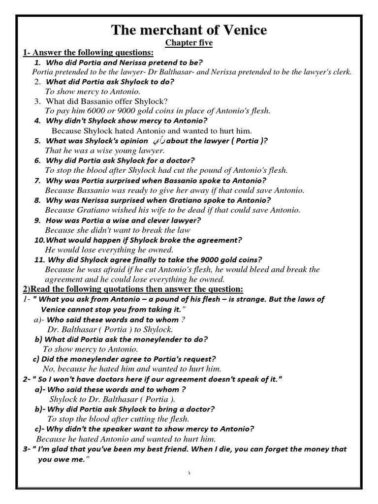 The Merchant of Venice | PDF | The Merchant Of Venice | Shylock