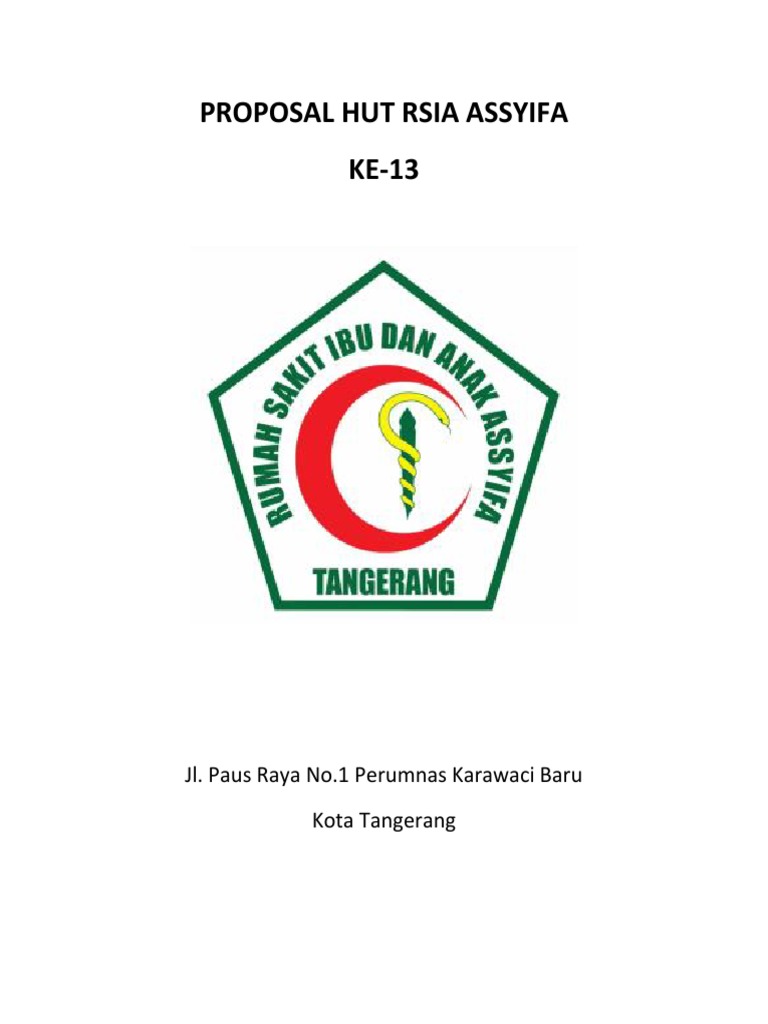 Proposal Hut Rsia Assyifa Ke 13 09oktober2021 | PDF