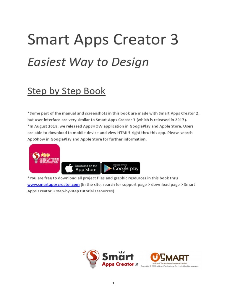 Smart Apps Creator 3 Eng Step-By-Step Book | PDF | Ios | Mobile App