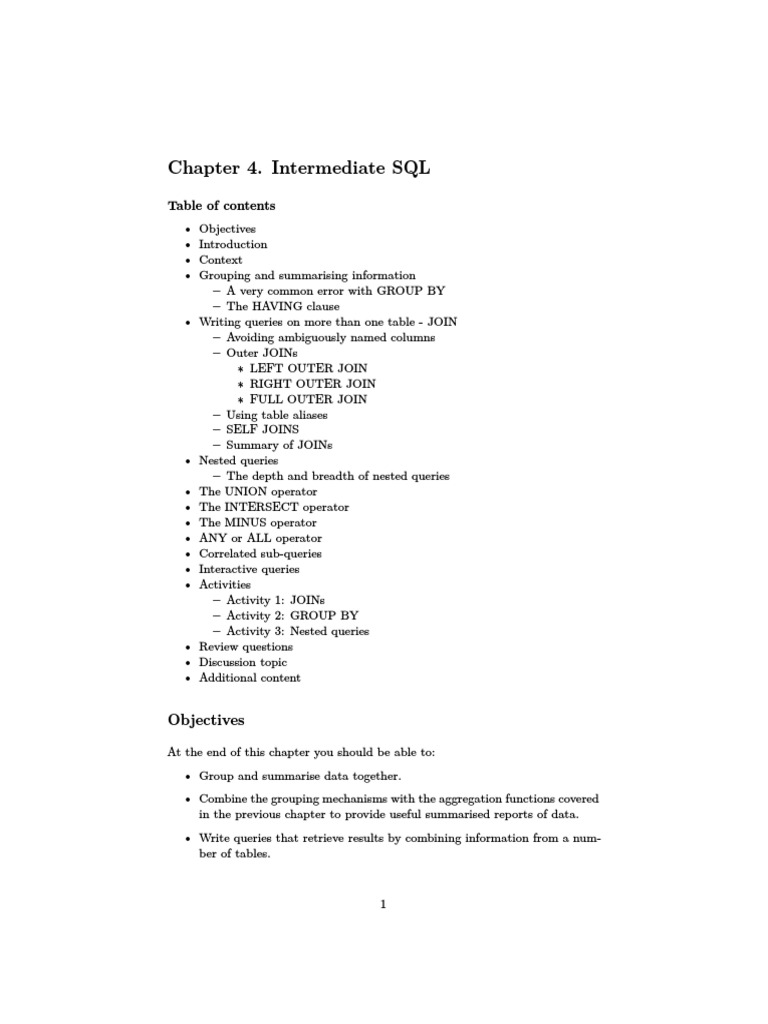 Comprehensive Guide to Intermediate SQL Features for Data Analysis and ...
