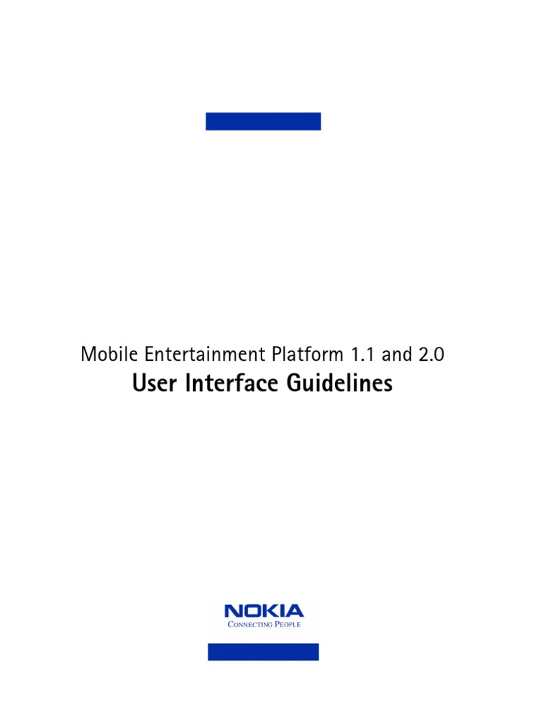 Nokia - User Interface Guidelines | PDF | Menu (Computing) | Graphical ...