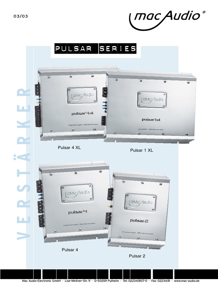 Mac Audio Pulsar 4 XL Pulsar 1 XL. Pulsar 4 Pulsar 2 | PDF