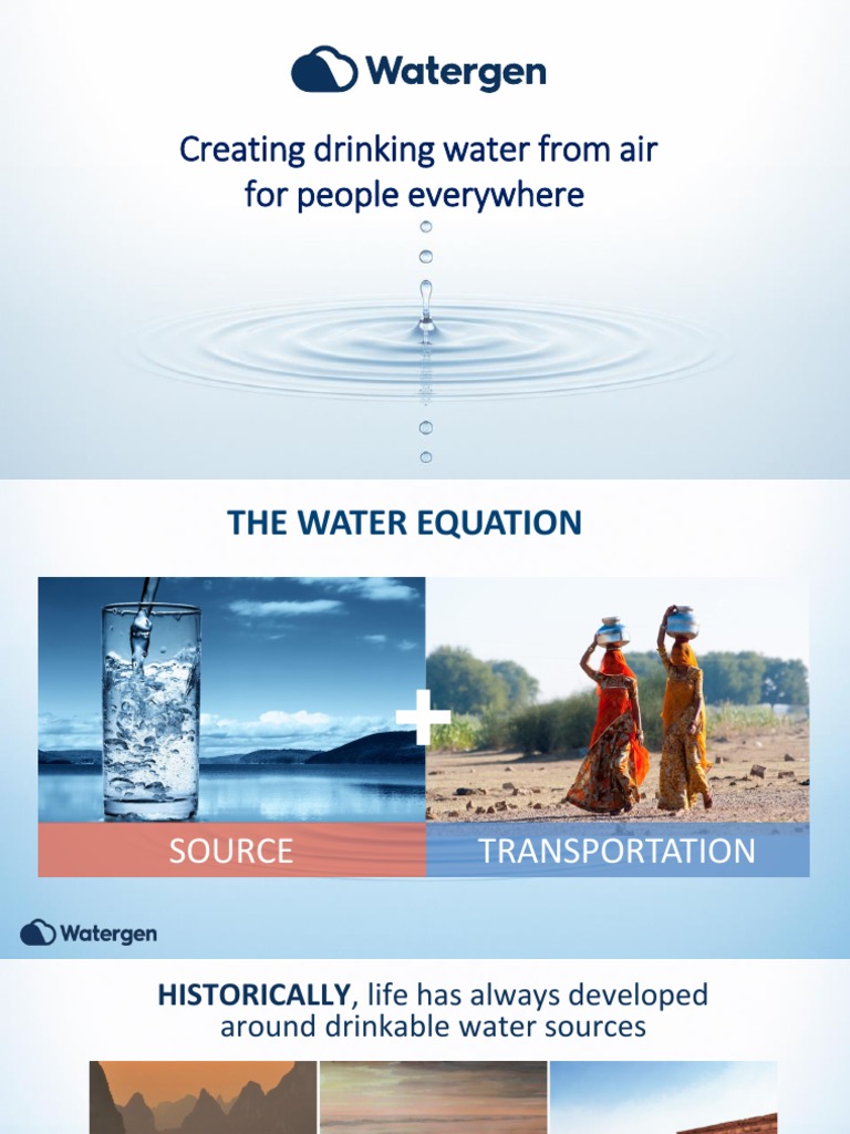 Watergen Presentation 2021 | PDF | Water | Water Purification