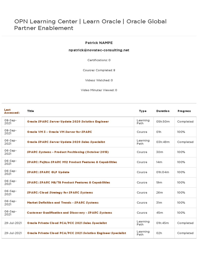 Oracle SPARC Server Update 2020 Solution Engineer | PDF | Information Technology | Software