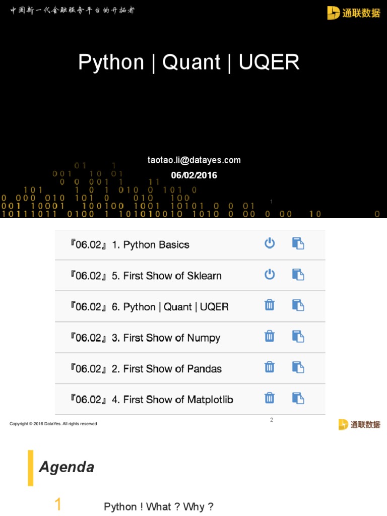 Python Quant Uqer | PDF | Matlab | All Rights Reserved