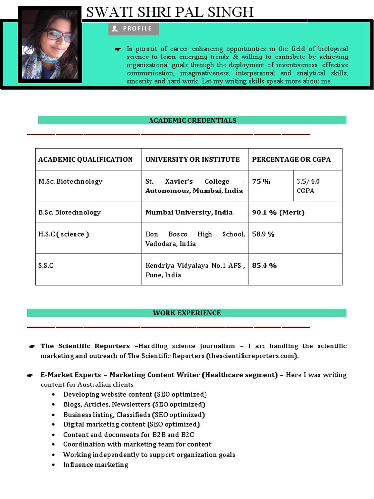 Swati Shri Pal Singh Resume | PDF | Marketing | Search Engine Optimization