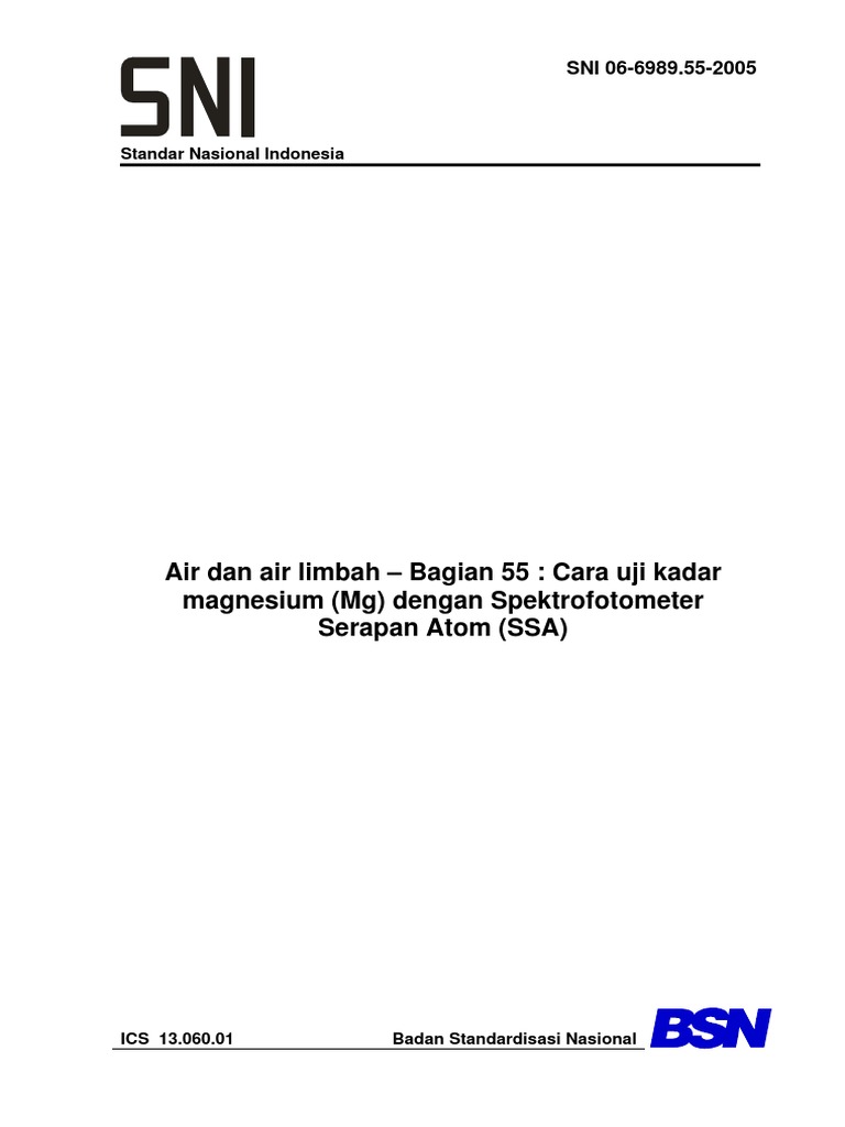 SNI 06-6989 (1) .55-2005 - MG SSA | PDF