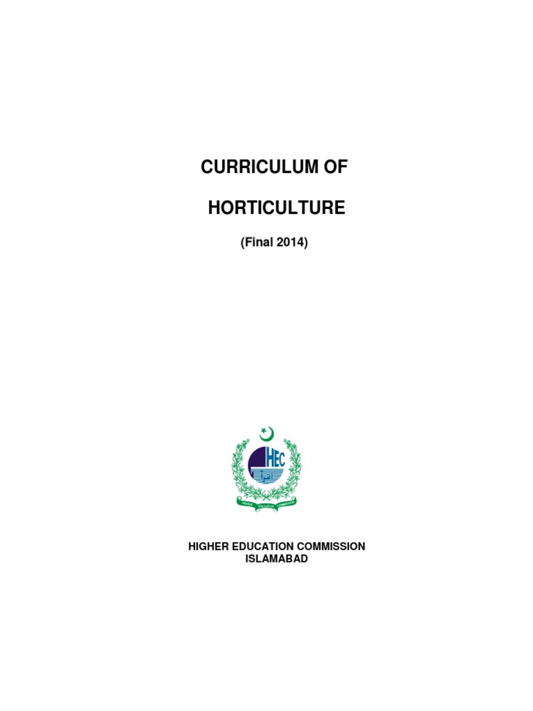 Horticulture Curriculum 2014 | PDF | Curriculum | Medicinal Plants