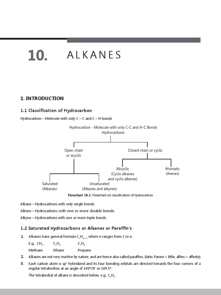 Alkanes: 1.1 Classification of Hydrocarbon | PDF | Isomer | Alkane