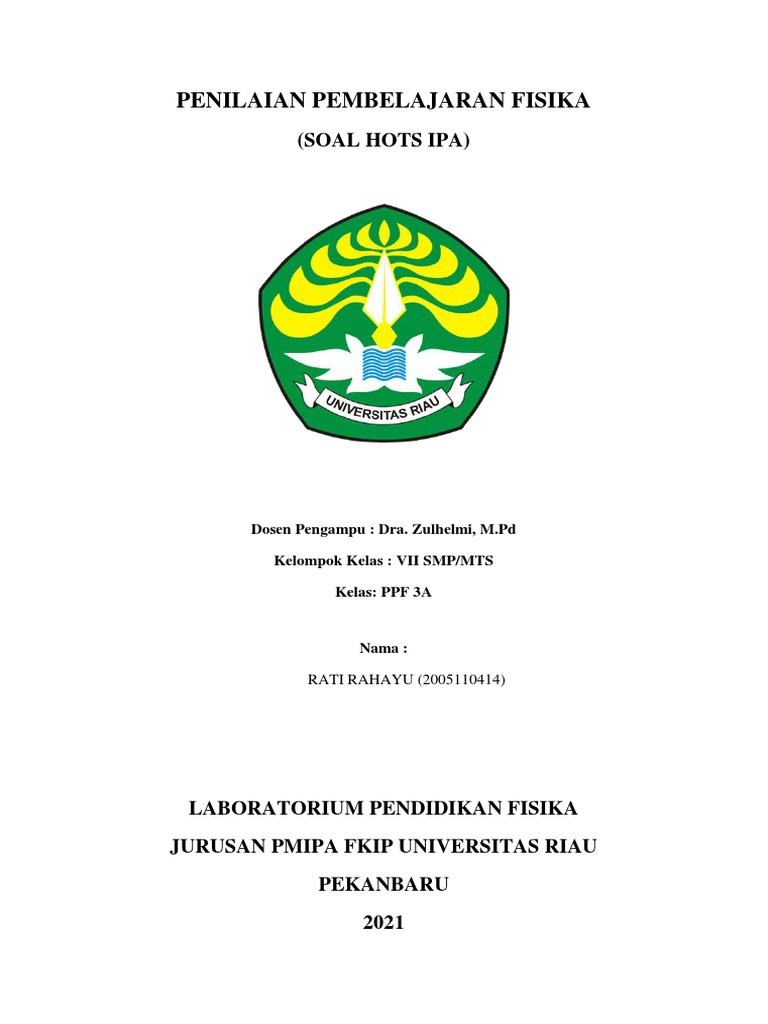 Soal Hots - Rati Rahayu 2005110414 | PDF