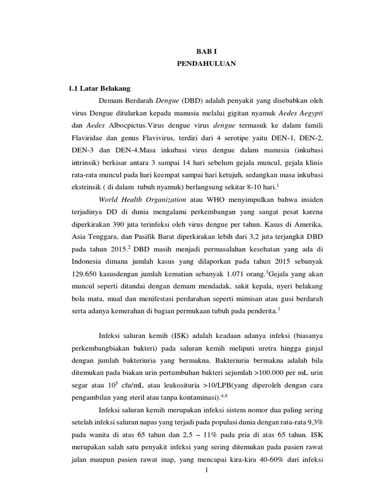 Kasus DBD Grade I dan Infeksi Saluran Kemih | PDF