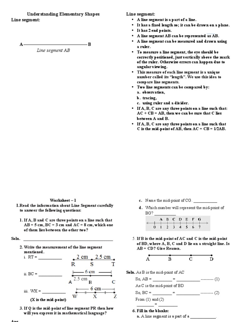This Measure of Each Line Segment Is A Unique Number Called Its "Length ...