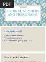 Ordinal Numbers 1-10 | PDF