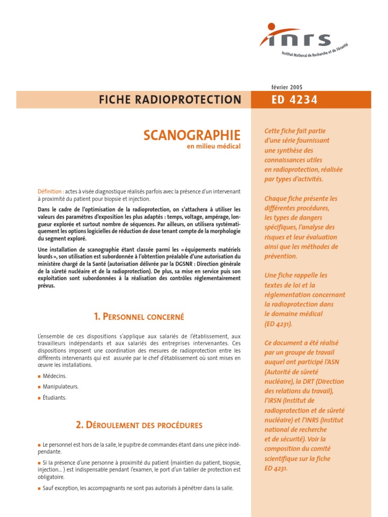 Fiche Scanner | PDF | Radioprotection | Sûreté nucléaire