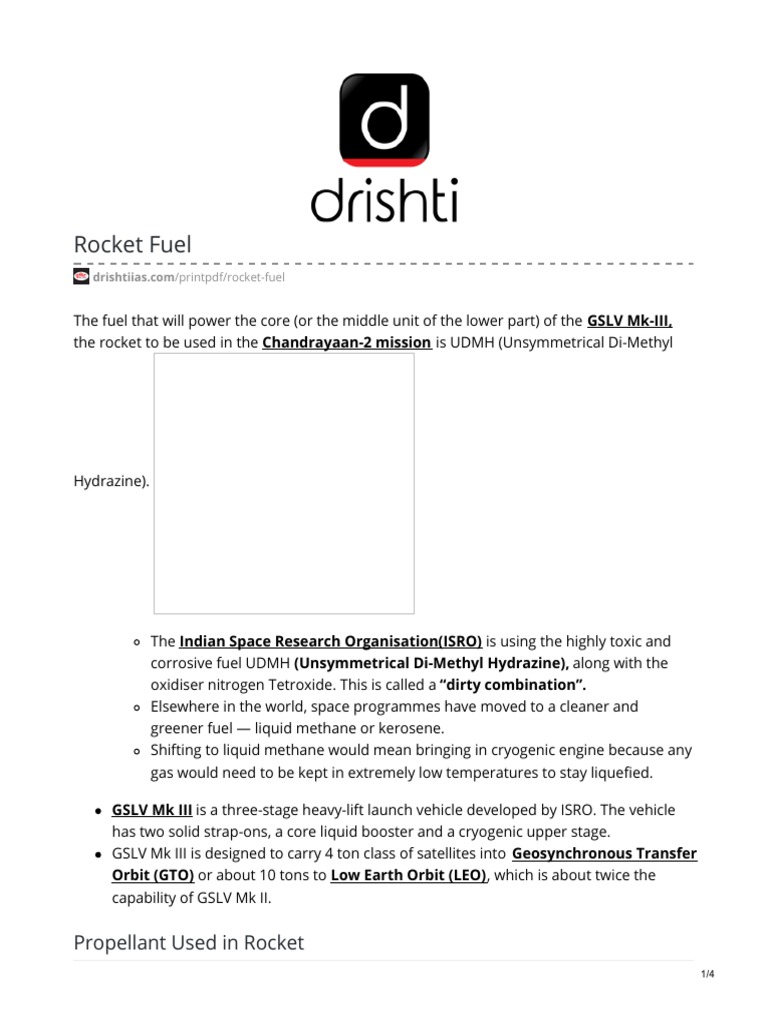 Rocket Fuel: Propellant Used in Rocket | PDF | Rocket Propellant ...